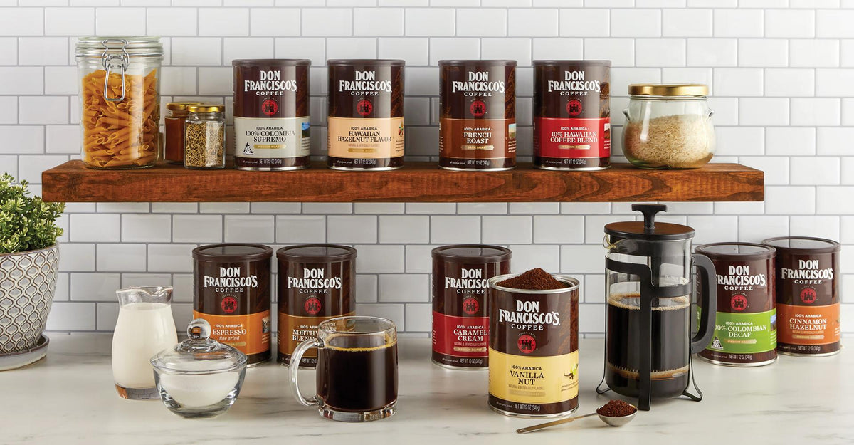 Shop Coffee Cans - Canisters of Coffee Online | Don Francisco's Coffee