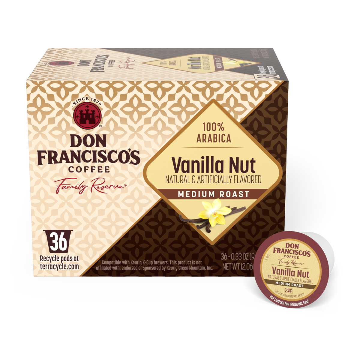 Shop Vanilla Nut Coffee Pods | Don Francisco's Coffee